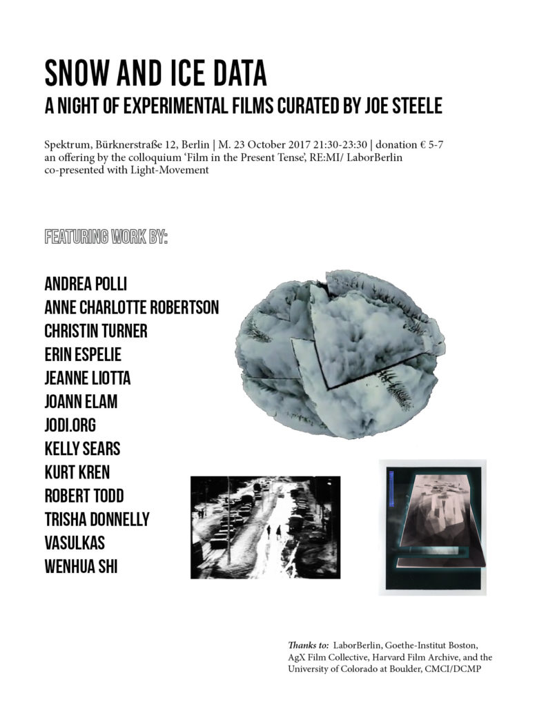 "Snow and Ice Data” Screening Curated by ODL Fellow Joe Steele - MIT ...