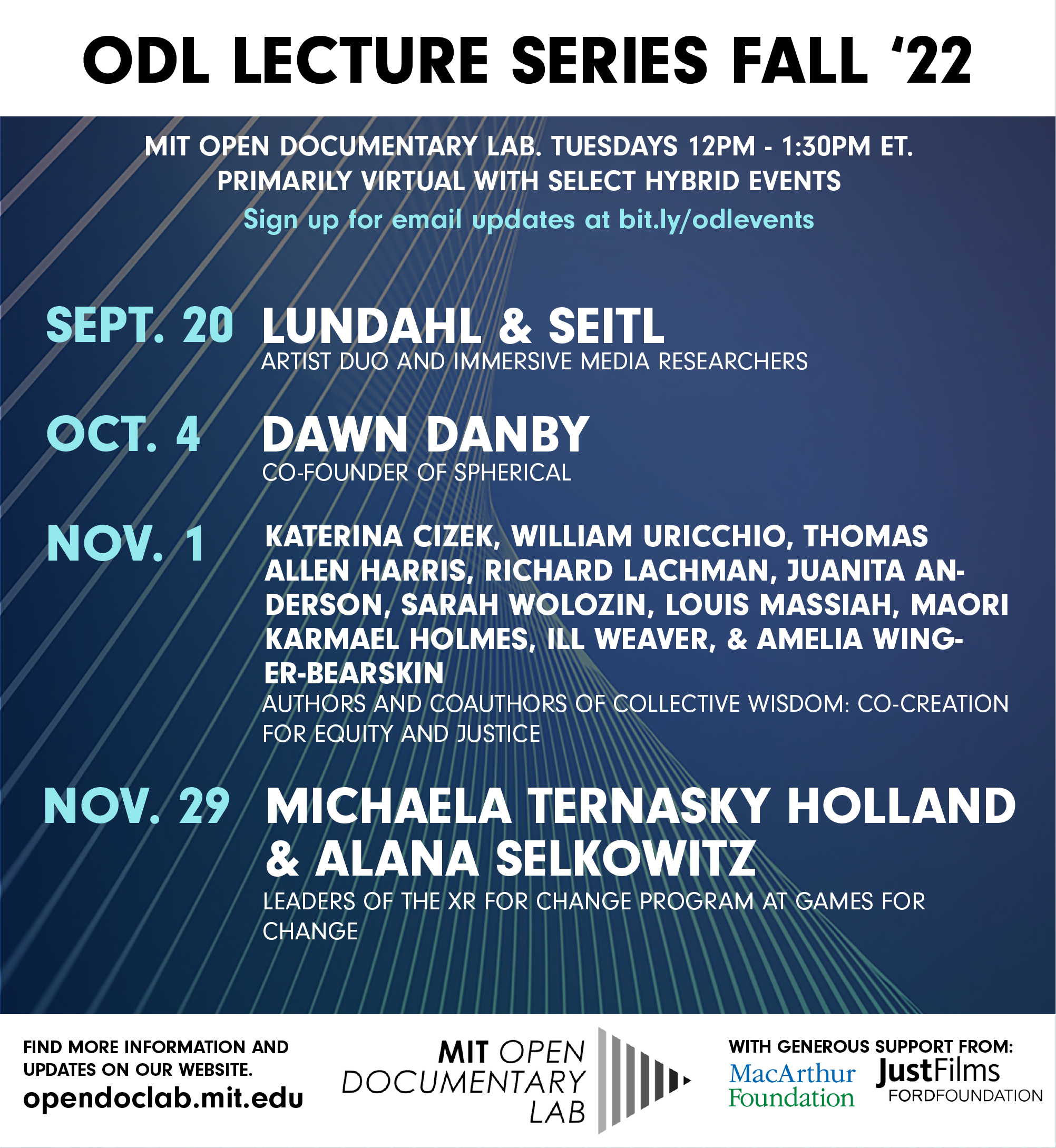 OpenDocLab Fall 2022 Lecture Series - MIT Open Documentary Lab